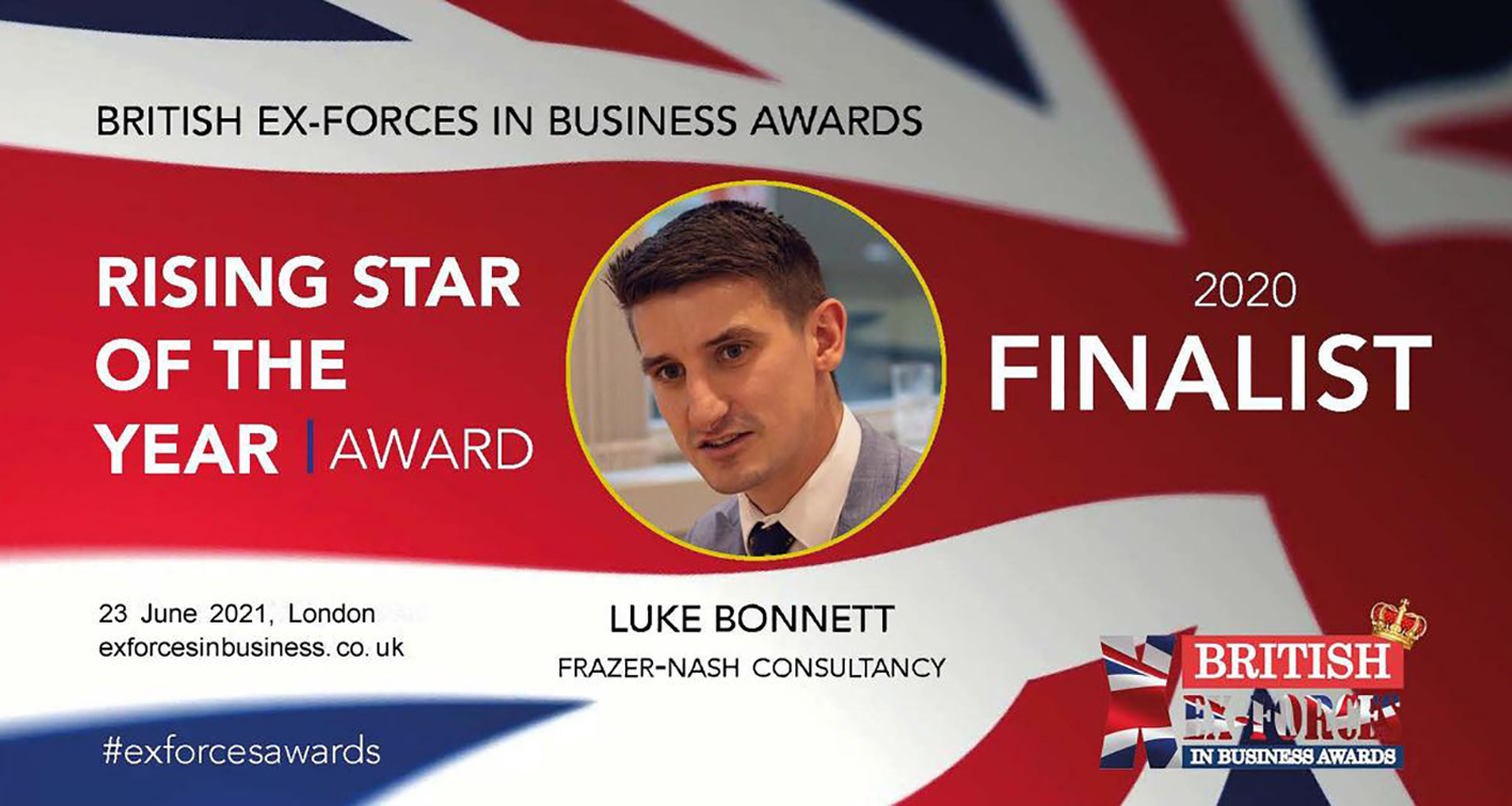 Rising star Luke shortlisted for Ex-Forces in Business Awards | Frazer ...
